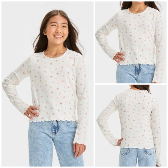 art class | Shirts & Tops | Nwt Art Class Girls Long Sleeve Lace Trim ...